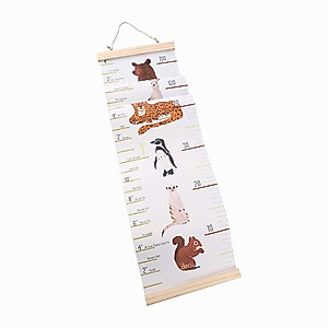 Decu Educational Height Chart Animal-Comparison Hanging Growth Chart for Kids' Bedroom Decor