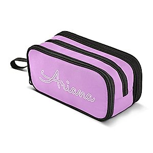 J JOYSAY Custom Pink Pencil Case Large Big Capacity Personalized Pencil Bag for Girls Boys Customized Pouch Marker Stationery Organizer for Kids Women Men
