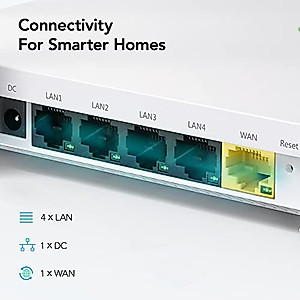 Reyee E3 Wi-Fi 6 Router AX1800 Smart Wi-Fi Mesh Router with 4 High-Gain Antennas, Dual Band Gigabit Wireless Internet Router, 802.11ax WiFi Standard, Beamforming, VPN Server, Seamless Roaming