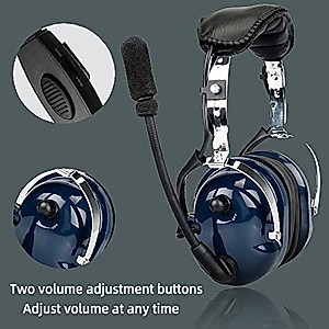 Retevis Walkie Talkie Noise Reduction Headset, Volume Adjustable, Hands Free, Compatible RT22 RT21 H-777 RT68 RB85 Baofeng UV-5R Walkie Talkie, 2 Way Radio Headset, Aviation Gift(1 Pack)