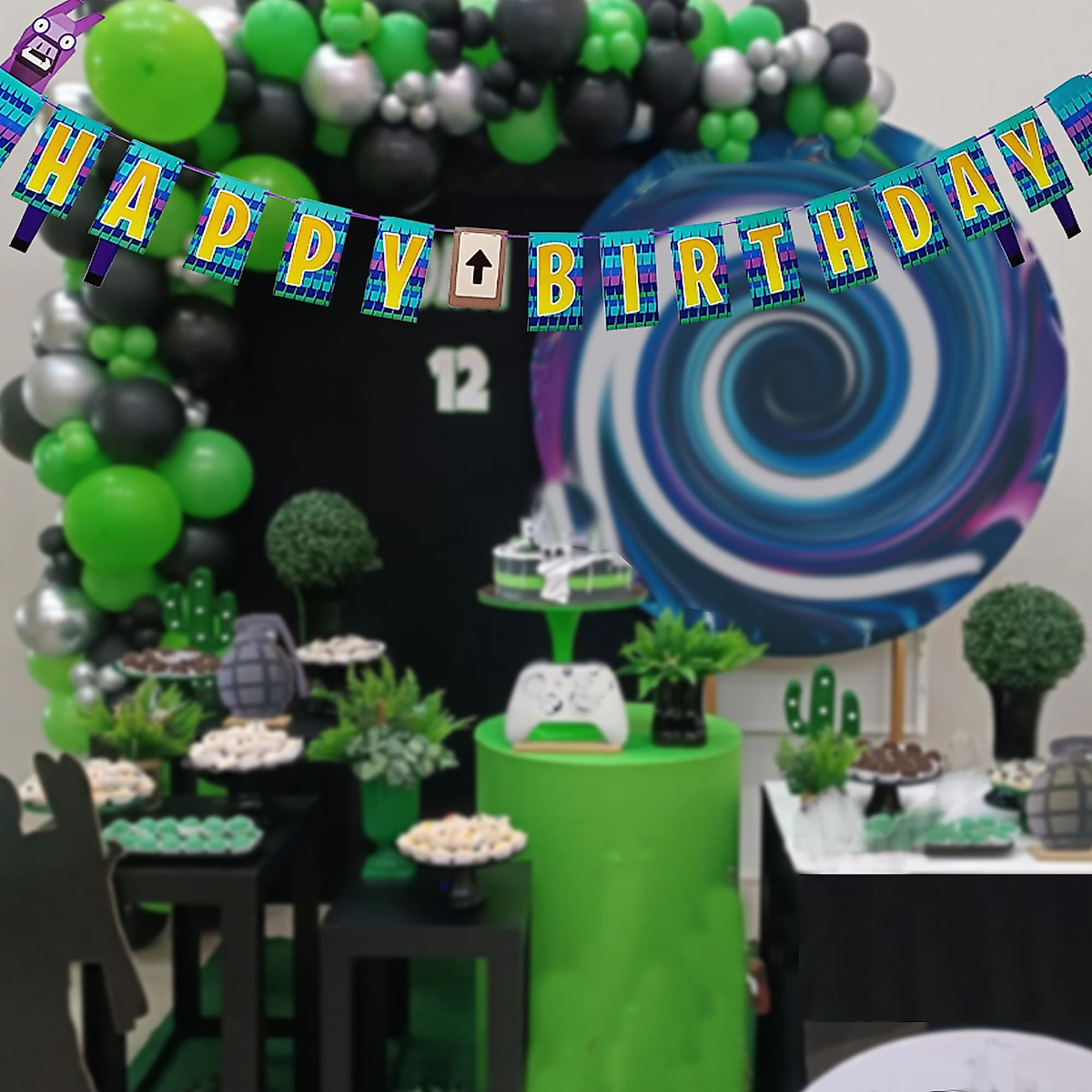 Video Game Party Banner for Nite Video Game Party Supplies for Boys Video Game Party Banner Favors Kids Birthday Decorations