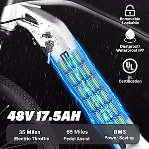 E·Bycco 29'' 1000W Motor Electric Bike for Adults 32 MPH with 48V 17.5AH Battery Up to 65 Miles 7Speed Mountain Ebike, Pedal Assist Throttle Class 3 Electric Bicycle for Commuter E Bike (Silver)