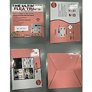 Flea Trap Indoor 2Pcs,Flea Strap Flea Killer Trap Pad Bed Bug Trap with 2 Glue Discs Odorless flea Light Bulb for Inside Your Home Like Fleas,Flies,Mosquitoes,Gnats,Moths