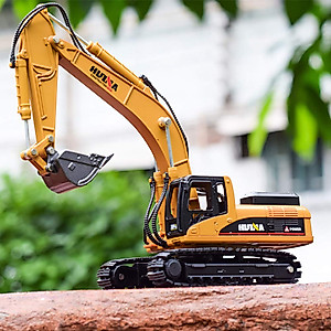 Ailejia Alloy Excavator Construction Truck Toy Tractor Boy Toy Manual Excavator Metal Construction Equipment Models
