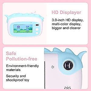 Instant Print Camera, Time-Lapse Photography Play Classic Snake Games Smart Child Print Camera for Travel for Kid