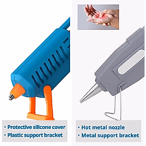 Tilswall Hot Glue Gun 50W with 75 PCS (5.11'' x 0.27") Glue Sticks Heat Up Quickly Mini Melt Gun Electric for Art Crafts School, Sealing, DIY, Home Repairs, Card, Glass, Festival Decor and Gifts