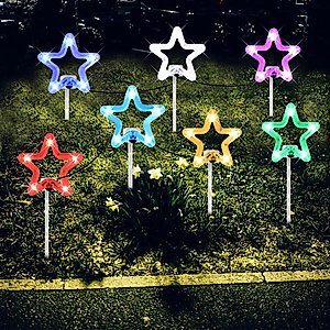 49Ft Solar String Lights Outdoor,Stars RGB Lights Solar Powered 8 Colors Changing Led Patio Hanging Lights Outdoor&Indoor Landscape Decorative Waterproof for Pergola Balcony Backyard Walkway Deck