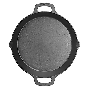 WINCO Cast Iron Skillet, Black , 12"