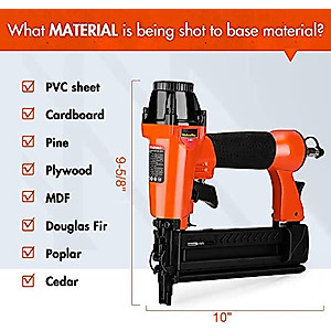 ValueMax 18 Gauge Pneumatic Brad Nailer, 2-in-1 Nail Gun Staple Gun with 1-5/8 inch Staples, 2-5/8 inch Brad Nails, Carrying Case and Safety Glasses, Ideal for Upholstery and Home Improvement