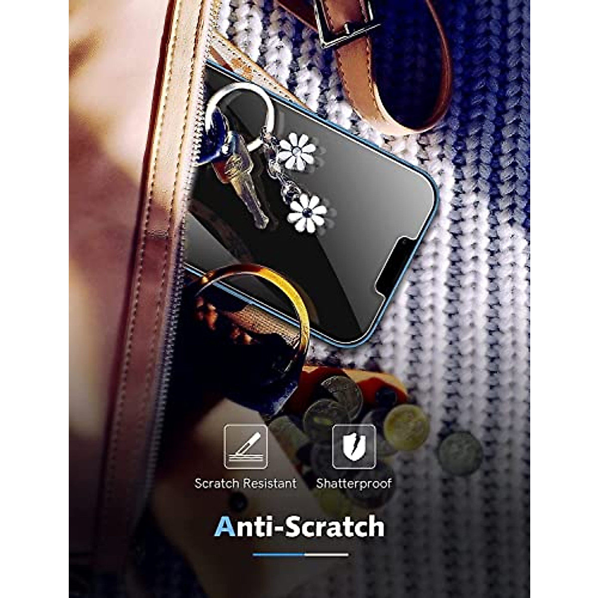 LK 3 Pack iPhone 13 Screen Protector with 3 Pack Camera Lens Protector, Easy Install, HD Clarity, Touch Sensitive, 9H Hardness Tempered Glass for iPhone 13 6.1 Inch - Case Friendly