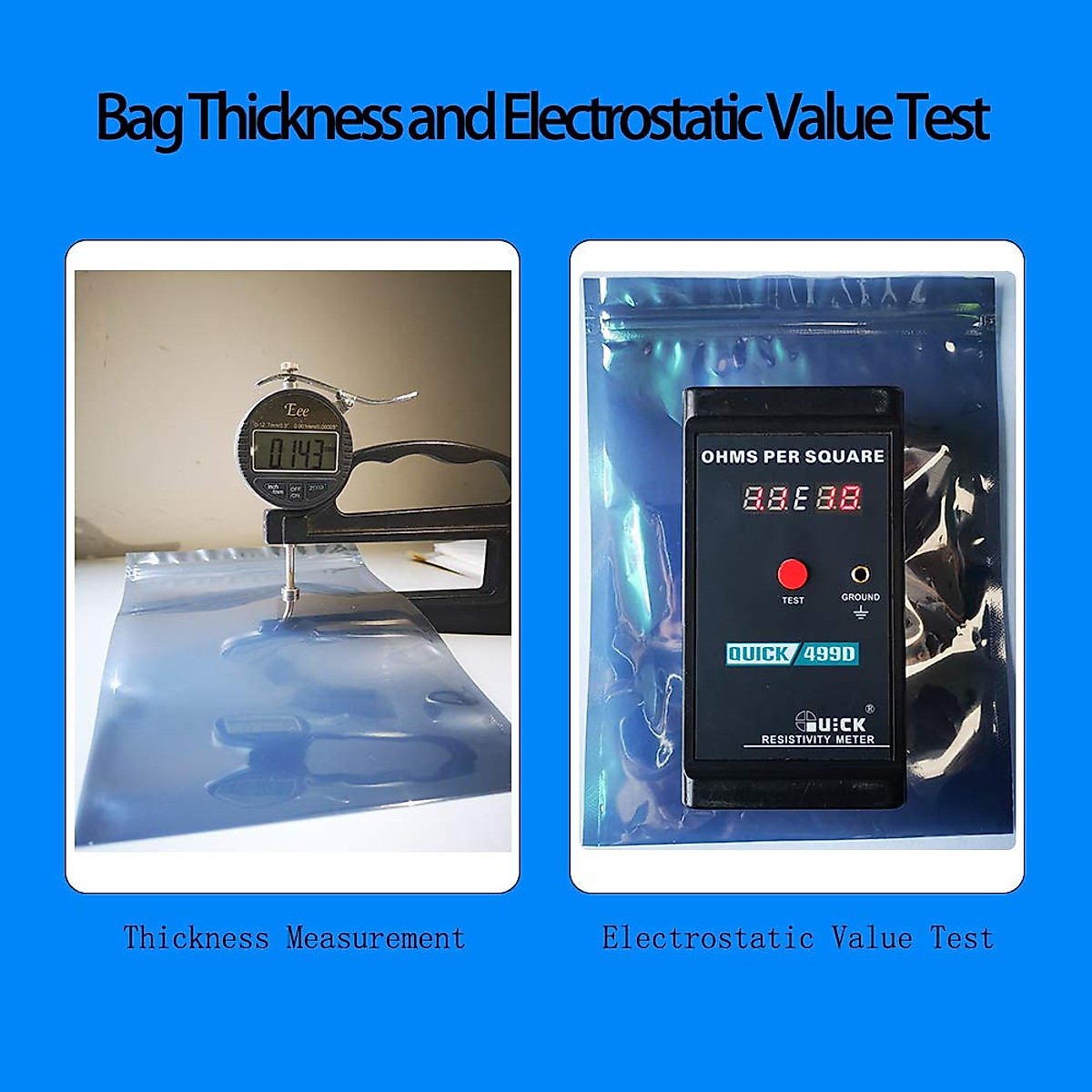 Daarcin Anti Static Bags,ESD Bags,30pcs Mixed Sizes Antistatic Resealable Bags for 3.5 Hard Drive, 2.5 Solid State Drive,with Labels, ESD Shielding Bags for Varieties of Electronic Device