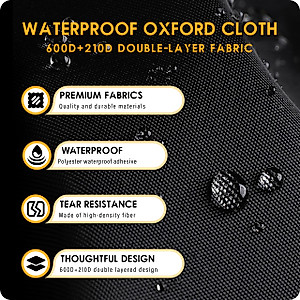 HSDAGU Generator Cover,Outdoor Generator Cover with Visual Control Window,600D+210D Waterproof Oxford cloth,Size of 24 "Lx19" Wx21 "H inches,Suitable for Champion 200988 ,Wen58380i DF451i.etc (black).
