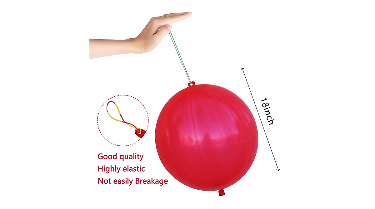 LEEZZIZZ 32Pcs Heavy Duty Punch Balloons for Kids