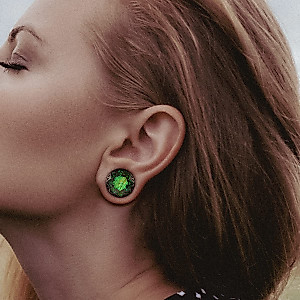 PUNKYOUTH 2PCS Surgical Steel 316L Screw Fit Tunnels Ear Expander Stretching Plugs Gauge 0G-1"(8mm-25mm)