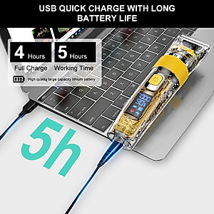 Hatteker Mens Beard Trimmer Hair Clipper Hair Trimmer Cordless Hair Cutting Kit Professional IPX7 Waterproof Multifunctional