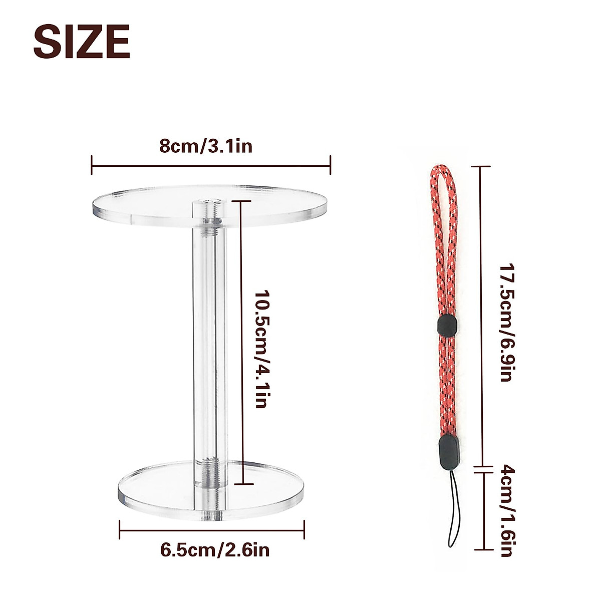 Portable Wrist Yarn Holder with Wrist Strap, Acrylic Yarn Organizer Storage Prevents Yarn Tangling and Misalignment Wool Mini Yarn Holder for Knitting Crocheting Supplies Gift for Craft Lovers