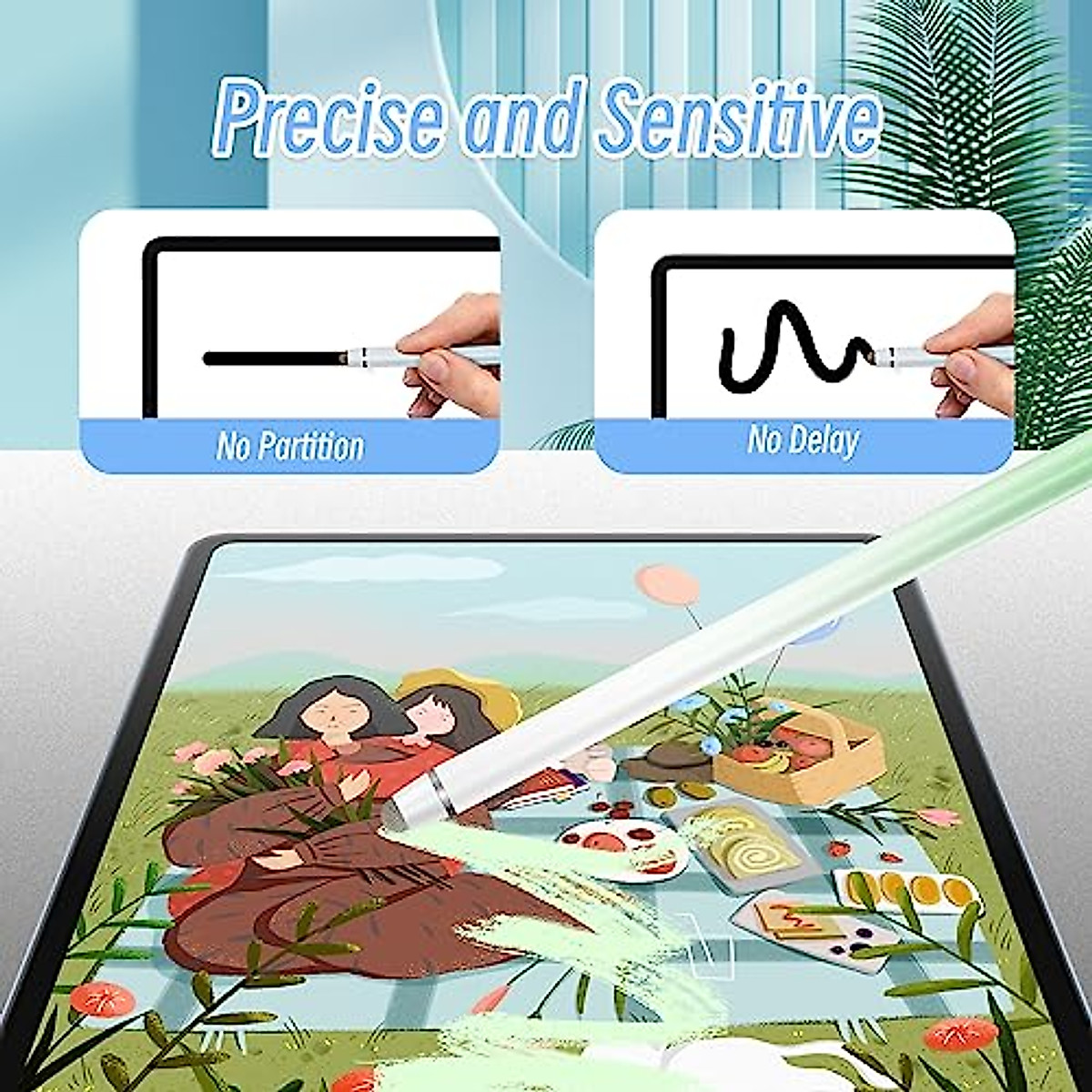 Stylus Pens for Touch Screens(3 Pcs), High Precision Fiber Tips Stylus Pen for iPad Compatible with iPad/iPhone/Android/Tablet and All Universal Touch Screen Devices