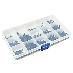 Steel Flat Head Self Tapping Screw Phillips Metric Thread Counter Head Bolt Assortment Kit M2 M2.5 M3 M4 Black