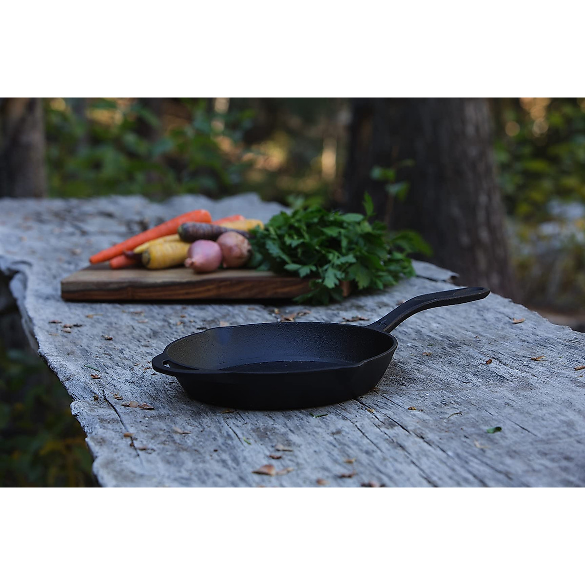 Barebones 12-Inch Cast Iron Skillet - Non Stick Frying Pans - Camping Skillet
