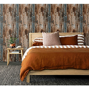 Heroad Brand 17.3"x78.7" Contact Paper Wood Wallpaper Stick and Peel Removable Self Adhesive Wallpaper for Living Room Bedroom Kitchen Backsplash