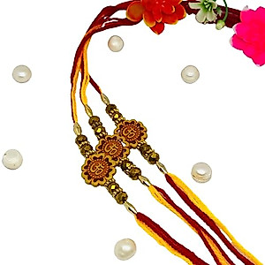 TheNext7 Set of 3 OM Rakhi, OM pendant Designer Raksha Bandhan Rakhi Gift Rakhi for brother Rakhi threads bracelets