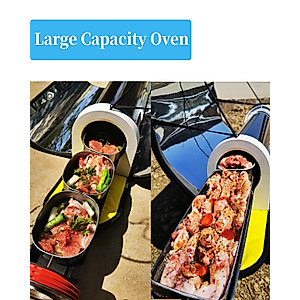 MrMapMax Solar Oven Portable Oven-4.5L Large Capacity Solar Cooker Outdoor Oven Camping Stove with Thermometer For 2-3 People Backpacking Hiking Family Party