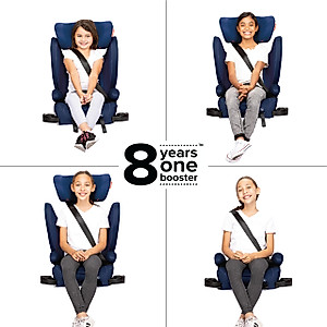 Diono Monterey 2XT Latch 2 in 1 High Back Booster Car Seat with Expandable Height & Width, Side Impact Protection, 8 Years 1 Booster, Blue