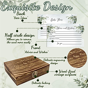 1DFAUL 60PCS Advice and Wishes Cards, Greenery Advice and Wishes for the Mr and Mrs, Advice Cards for Bridal Shower Decorations, Baby Shower, Retirement, Birthday Party