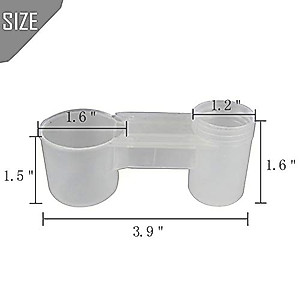 kathson 20 Pcs Bird Drinker Feeder Plastic Soda Pop Water Bottle Cup Ideal for Chicken Pigeons Birds Feeder Trough Animal Feeding Accessories