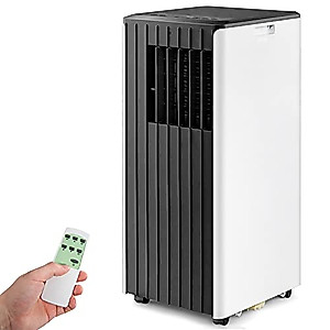PETSITE 8000 BTU Portable Air Conditioner, 3-in-1 AC Cooling Unit with Remote Control, Dehumidifier & 24H Timer, Stand up Air Conditioner Cools Rooms up to 250 Sq.Ft, Window Kit Included