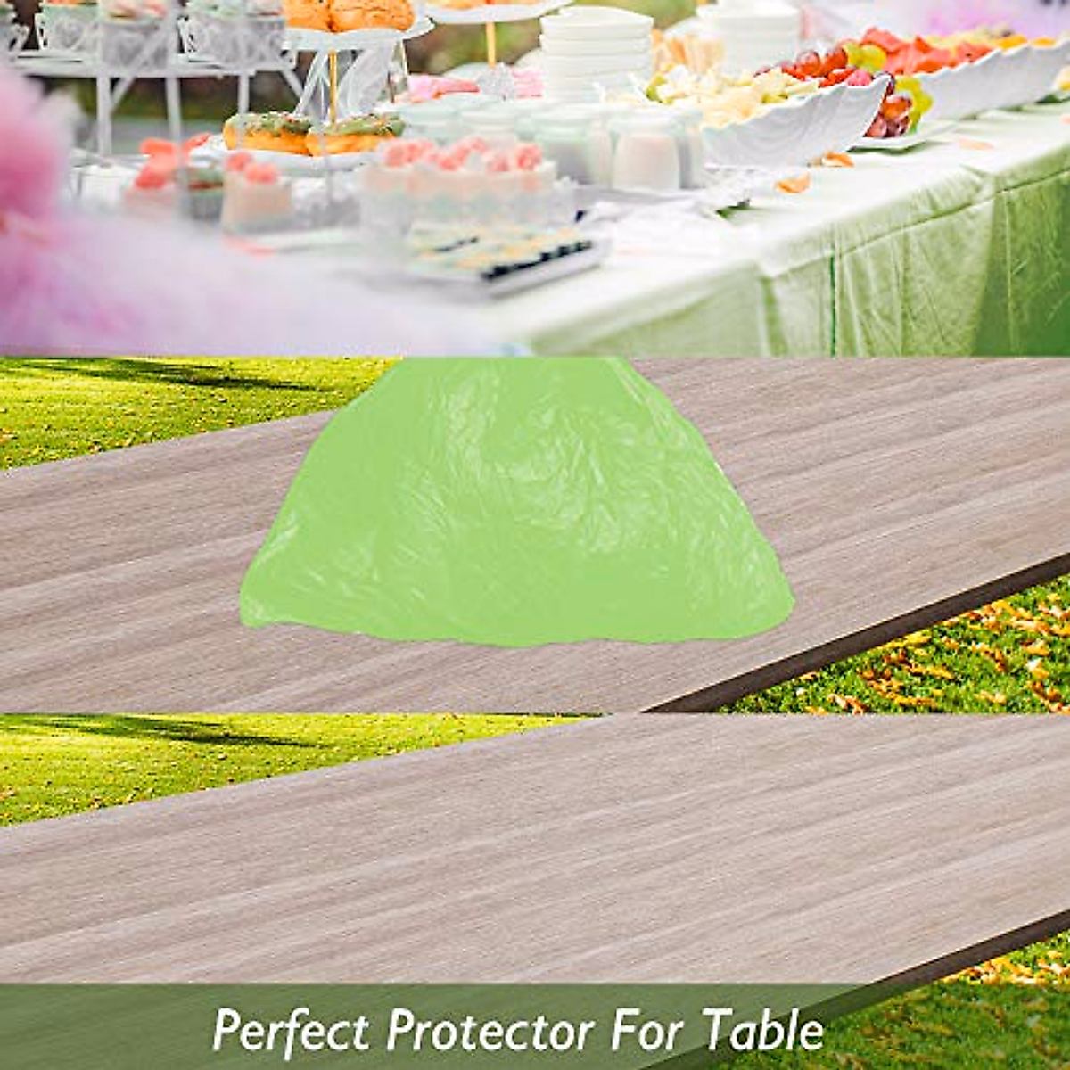 Plastic Tablecloths for Rectangle Tables 3 Pack 54" x 108" Party Table Cloths Disposable for 6 to 8 Foot Tables Indoor or Outdoor Parties Birthdays Weddings Christmas Anniversary Buffet Table (Pink)