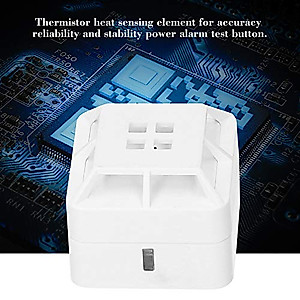 QUZHI Heat Alarm Fixed Temperature Heat Detector 5 Year Battery Powered 85dB Alarm Sound for Home Kitchen Garage White