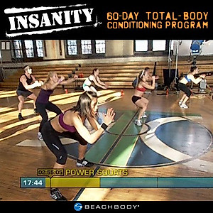 INSANITY Base Kit - DVD Workout, 60 Day Total Body Conditioning Program, Home Gym Bodyweight Exercise Program, No Workout Equipment Needed, Nutrition Guide Included, 10 DVDs
