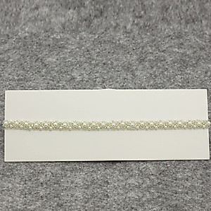 Baptism Headband for Baby Infant Toddler Girls White Christening Headband (3-12 Months)