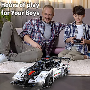 WISEPLAY Model Car Kits to Build for Adults and Kids 9 12 14 Year - STEM Projects for Kids Ages 8 12 16 yr - Build Your Own Remote Control Building Car Kit - Great STEM Building Toy Gifts 457 Pieces