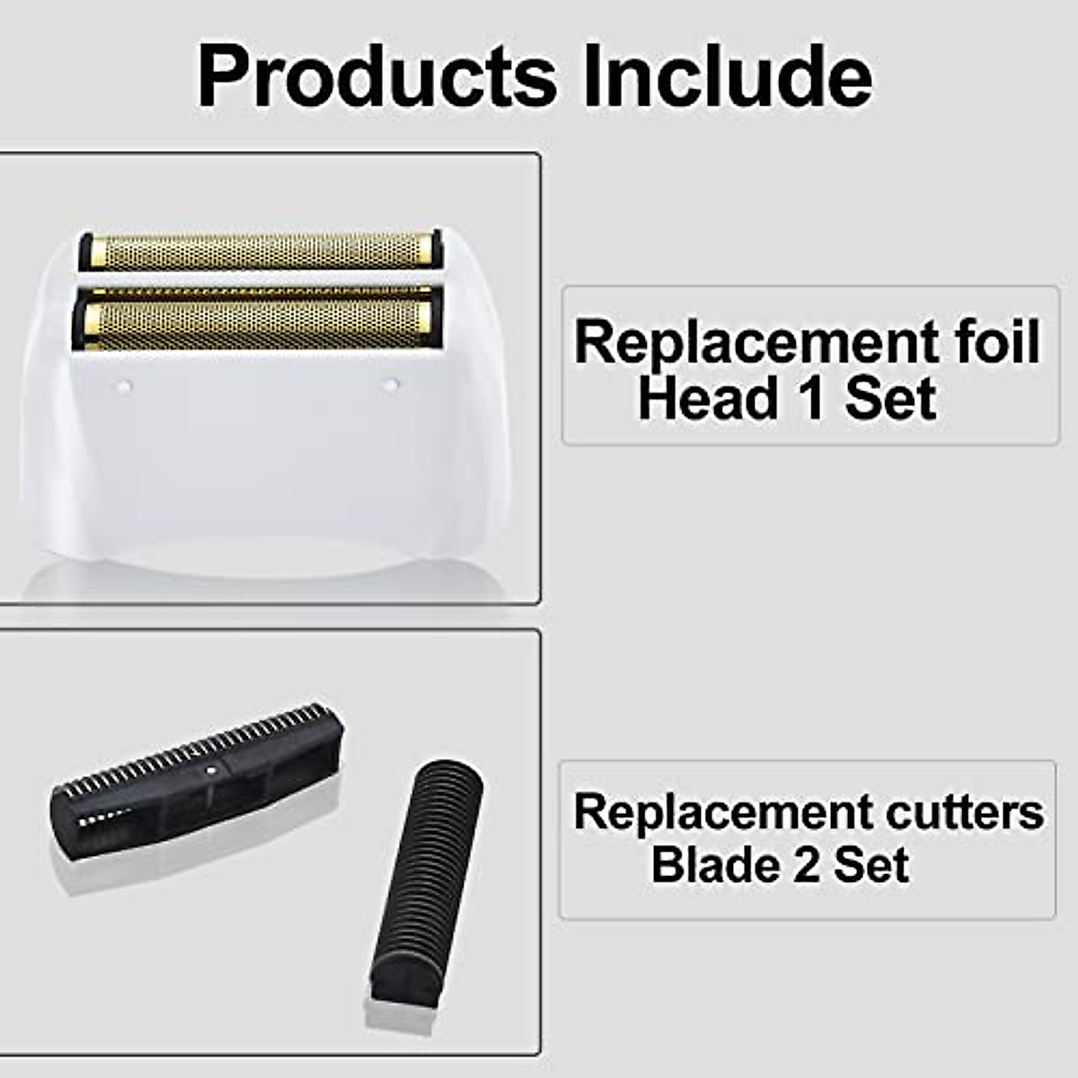 Shaver Replacement Foil and Cutters compatible with Andis 17150, 17155 Replacement Foil and Blades (Golden Foil and Cutters)