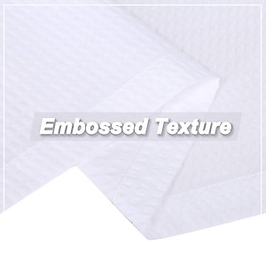 CAROMIO Tier Curtains 36 Inch Length, Embossed Textured Soft Microfiber Rod Pocket Short Cafe Kitchen Curtains Bathroom Window Curtains, White, 30" Wx36 Lx2