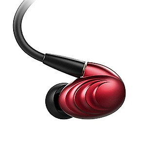 FiiO F9 Best Over The Ear Headphones/Earphones/Earbuds Detachable Cable Design Triple Driver Hybrid in-Ear Monitors with Android Compatible Mic and Remote (Red) ...