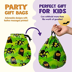 JOYIN 60 Halloween Drawstring Goody Treats Bags for Kids Halloween Trick or Treat Party Favor Supplies, Classroom Candy Goodie Bags