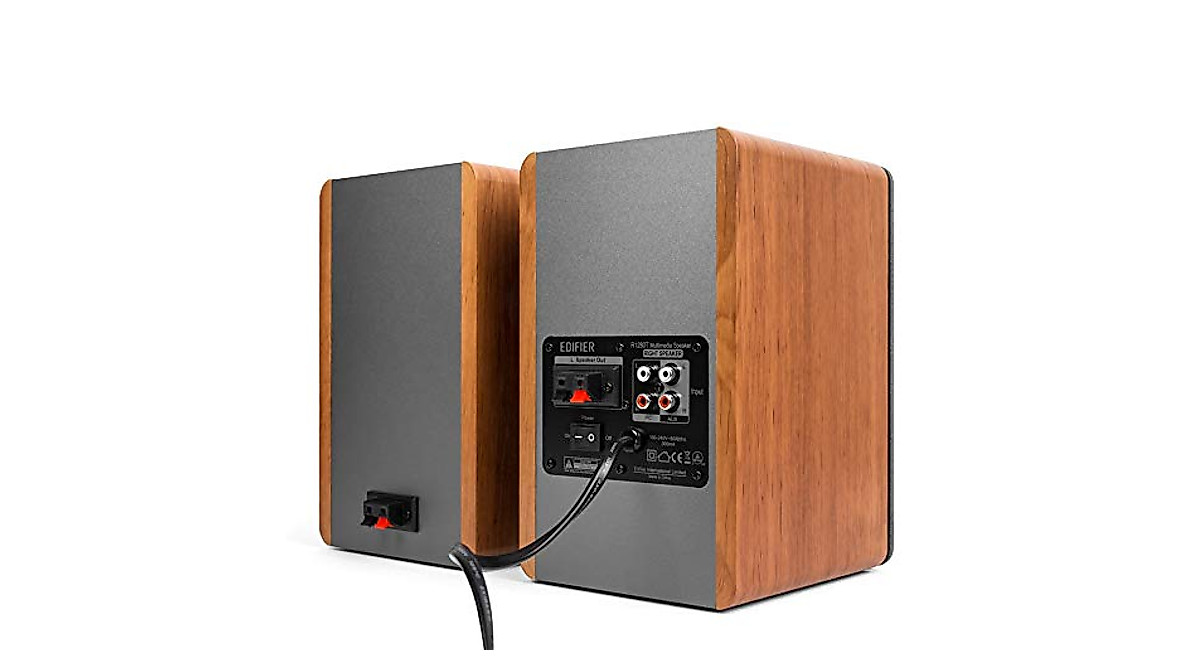Edifier R1280T Powered Bookshelf Speakers - Wood Finish