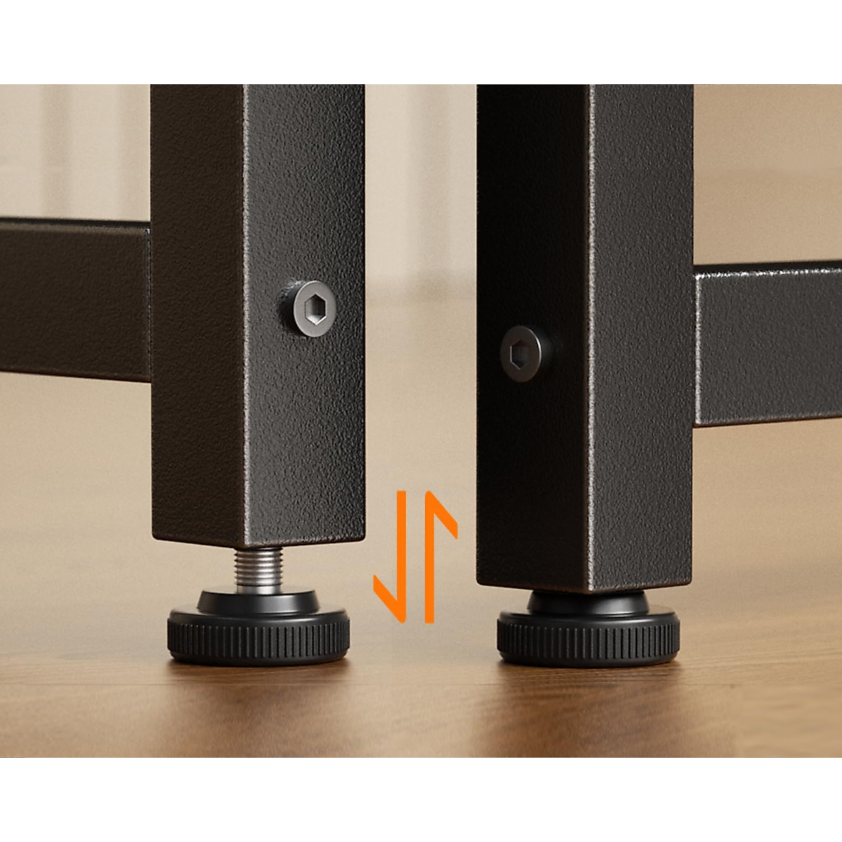 Casaottima 48 Inch Small Computer Desk for Home Office, Study Writing Table for Small Spaces, Simple Modern Desk with Headphone Hooks, Black