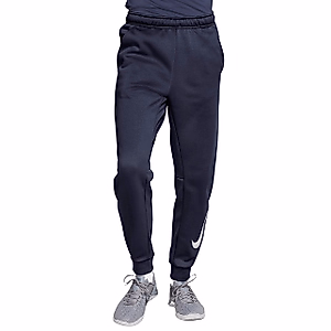 Nike Men's Therma Veneer Taper Pants Jogger, Obsidian / White, X-Large