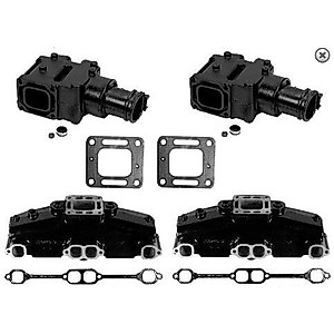 FASWORX Complete Exhaust Manifold Set for Mercury Mercruiser 5.0L, 5.7L, 305, 350 1983-2001