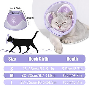 Breathable Cat Cone Collar Soft, Cat Recovery Collar Cone for Cats After Surgery, Cat Cones to Stop Licking, Adjustable E Collar Cat Cones Anti-Scratching Kitten Cone Cat Collar Not Block Vision