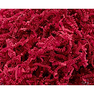 Stephanie Imports Made In USA Crinkle Cut (Zig Fill) Shredded Paper 2 lbs (Red)