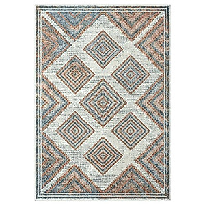 LUXE WEAVERS Patricia Collection 100 Multi 8x10 Modern Geometric Area Rug