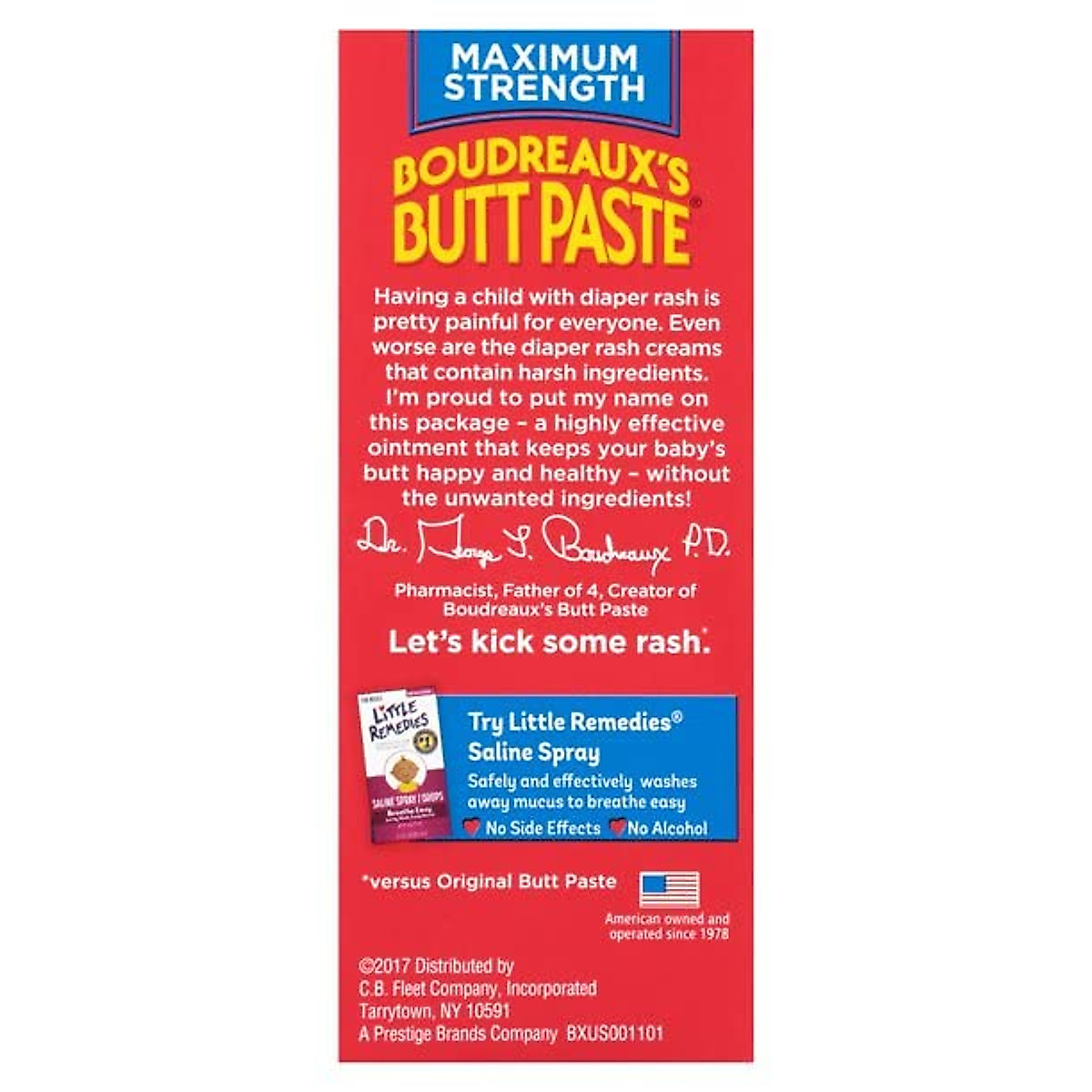 Boudreaux's Butt Paste Diaper Rash Ointment, Maximum Strength, 2 Ounce by Boudreaux's Butt Paste