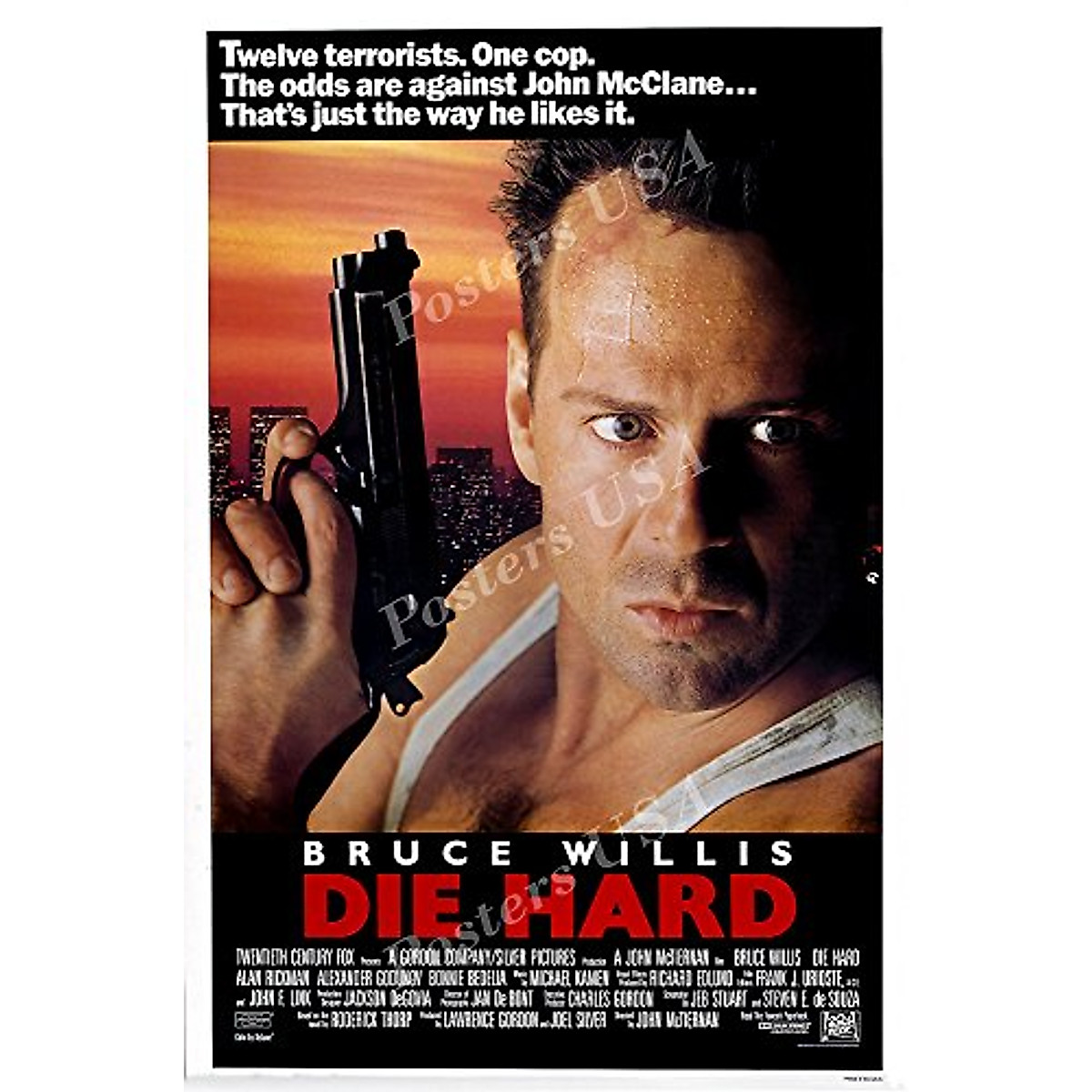 Posters USA - Die Hard Original Movie Poster GLOSSY FINISH) - MOV050 (24" x 36" (61cm x 91.5cm))