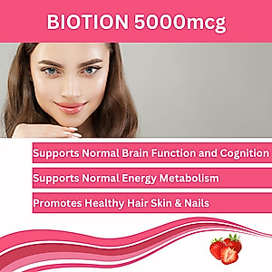 Greenfield Nutritions - Halal Biotin Gummies Vitamin for Hair, Skin and Nails, Supports Fat Metabolism, Hair Growth, Strong Nails & Clear Skin, Gelatin Free, Non-GMO, and Gluten Free - 90 Gummies