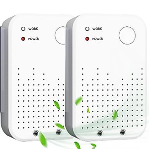 KLVEU 2PCS Plug In Air Purifier,Air Ionizer for Home,Negative Ion Generator, Portable Air Filter for Odor, Smoke, pets Deodorize，Silent Air Freshener for Bedroom, Office, Toilet (2pcs)